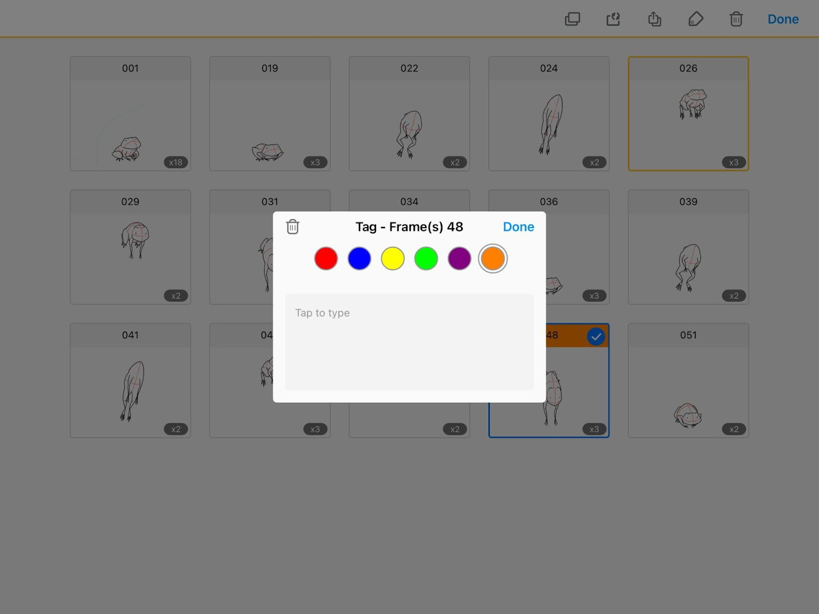 Tag Frames and Add Notes – Support | Kdan Mobile